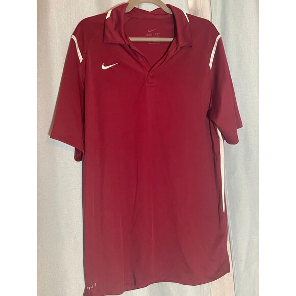 Nike | Shirts | Mens Drifit Nike Polo Maroon Size Large | Poshmark